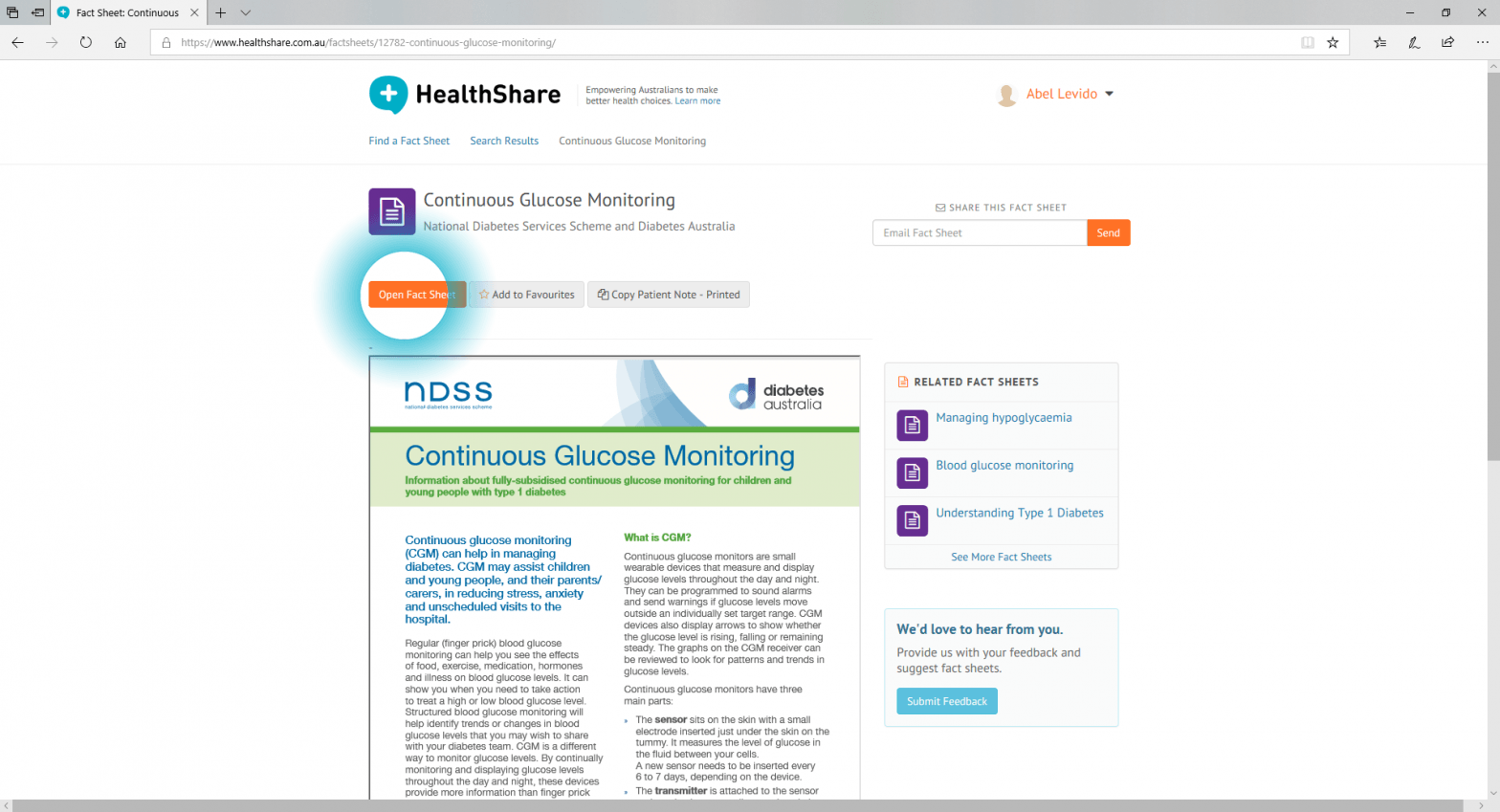 How to Guide: FactSheets by HealthShare on HealthShare.com.au